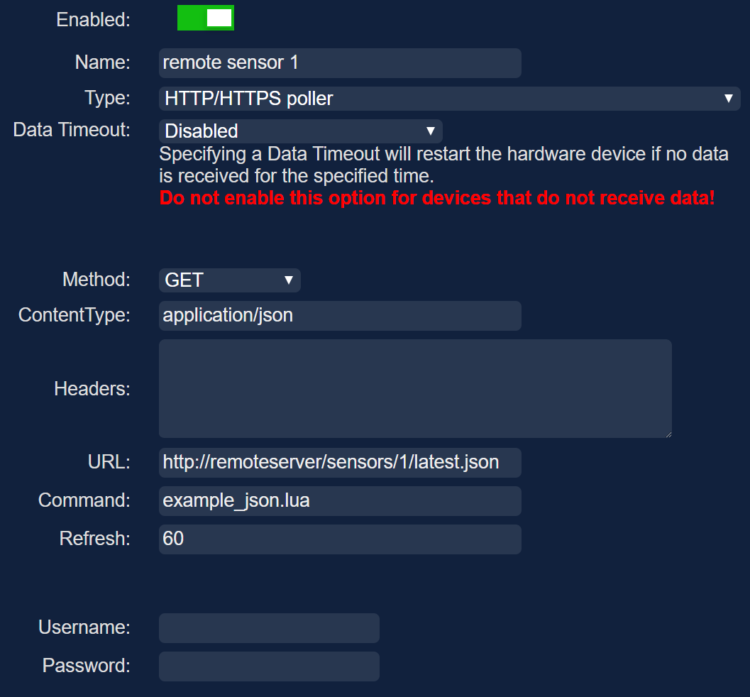 Domoticz HTTP/HTTPS poller and JSON – Gabor Heja